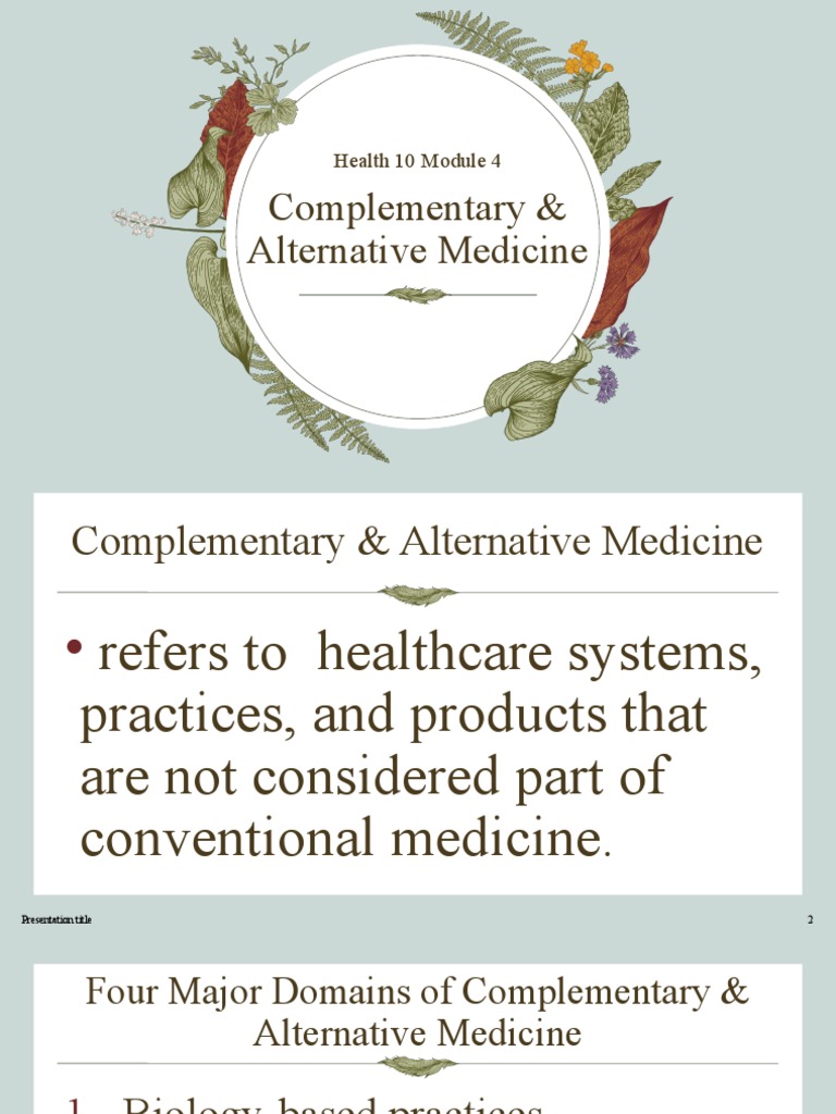 Complementary & Alternative Medicine | PDF | Alternative Medicine ...