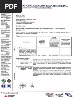 Elevator Handover Certtificate Sample | PDF