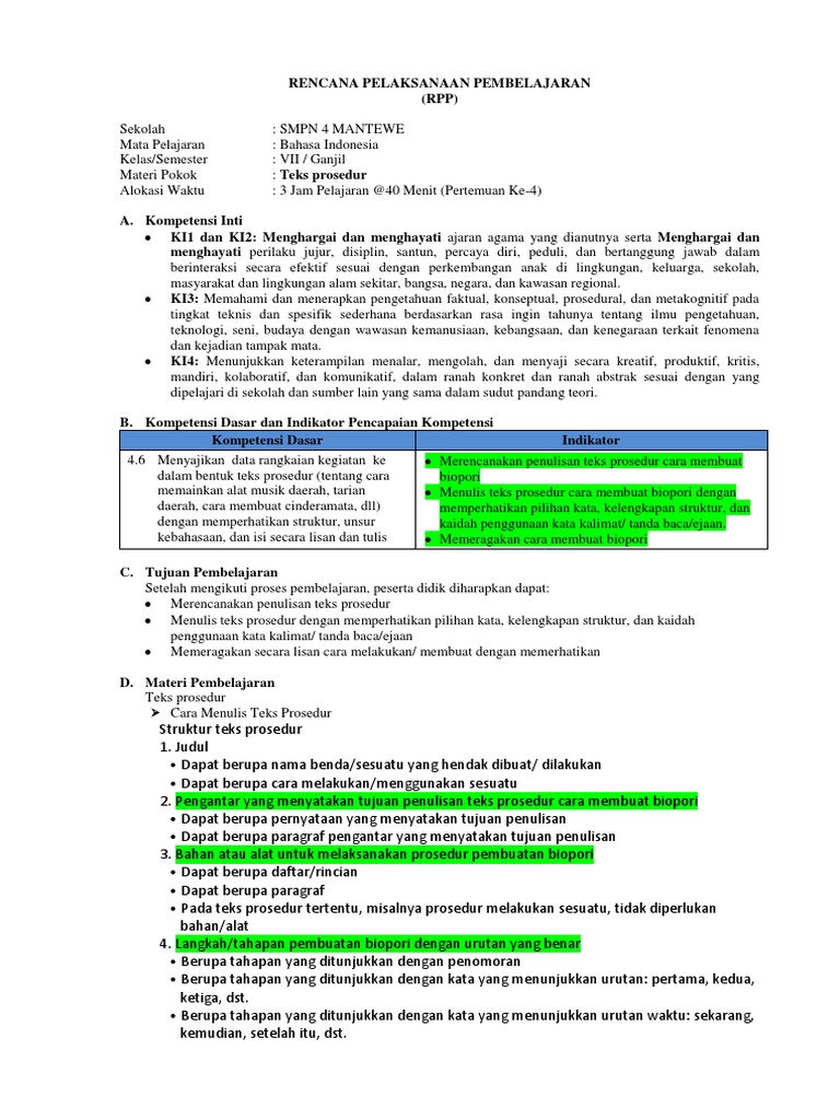 Rpp Konservasi Air Bahasa Indonesia Baru Pdf
