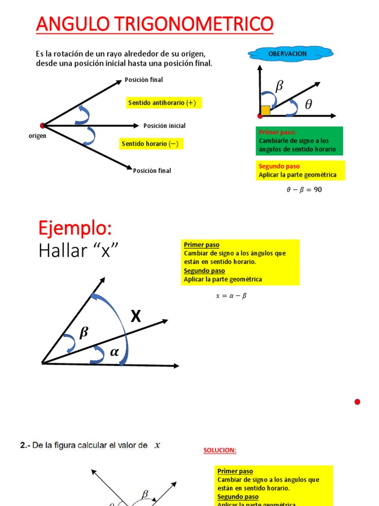 Conceptos básicos de ángulos y sistemas de medición angular | PDF ...