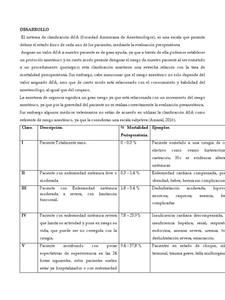 Asa Protocolo | PDF | Anestesia | Cirugía