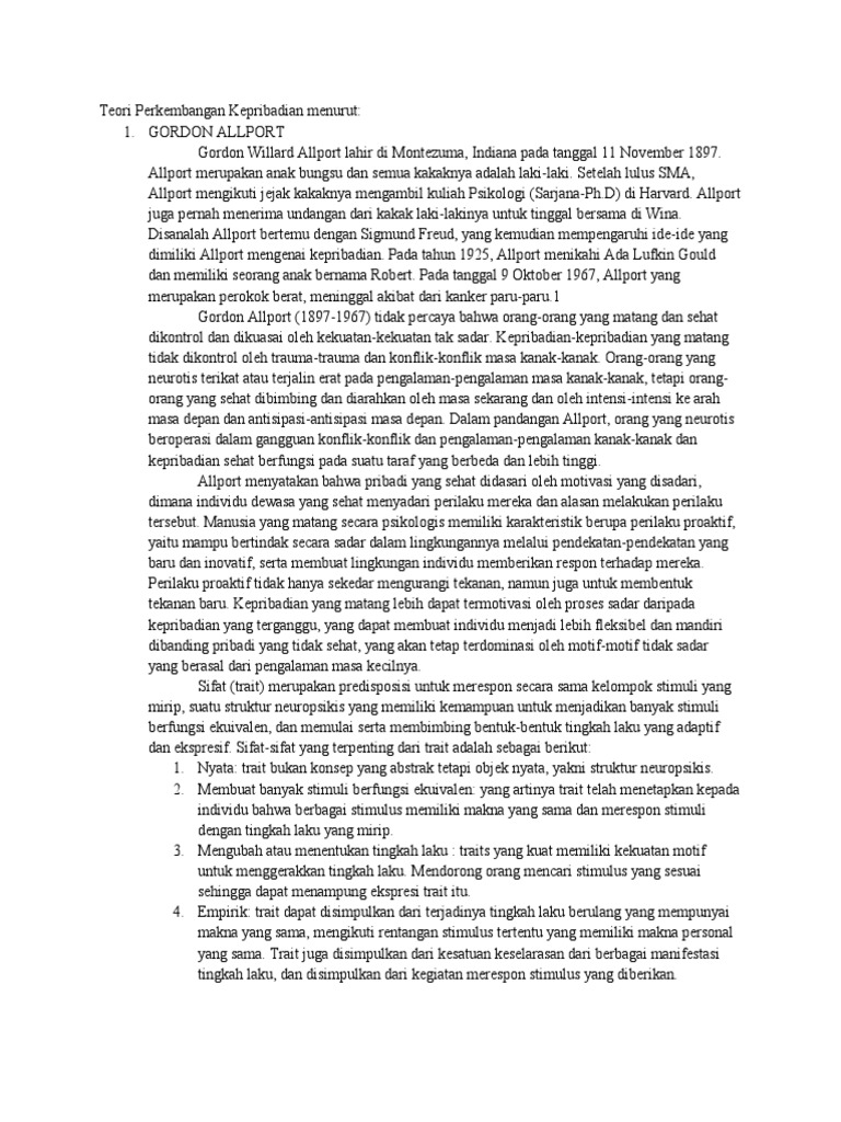 Teori Perkembangan | PDF | Pengembangan Diri