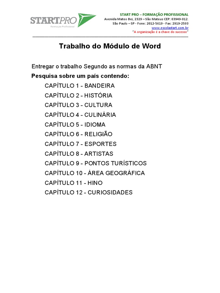 Trabalho Do Módulo de Word | PDF