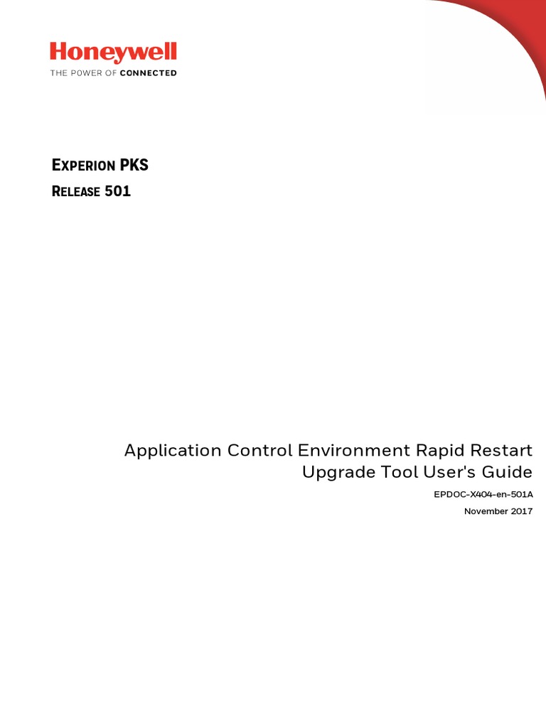 Application Control Environment Rapid Restart Upgrade Tool User's Guide EPDOC-X404-en-501A | PDF ...