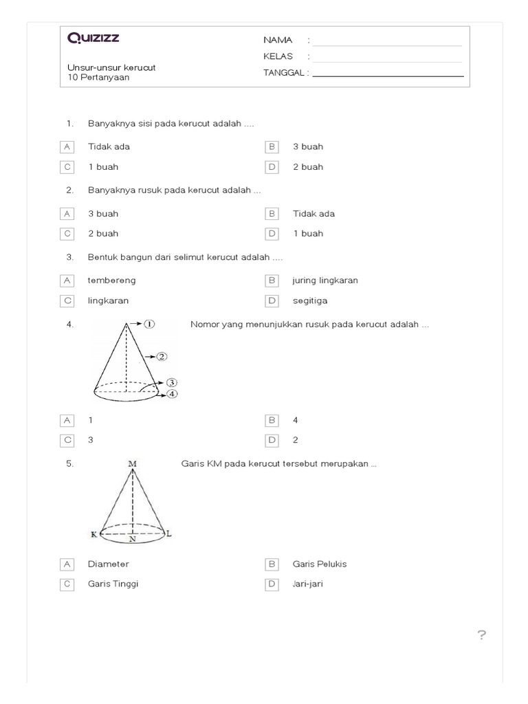 Unsur-Unsur Kerucut 2 | PDF
