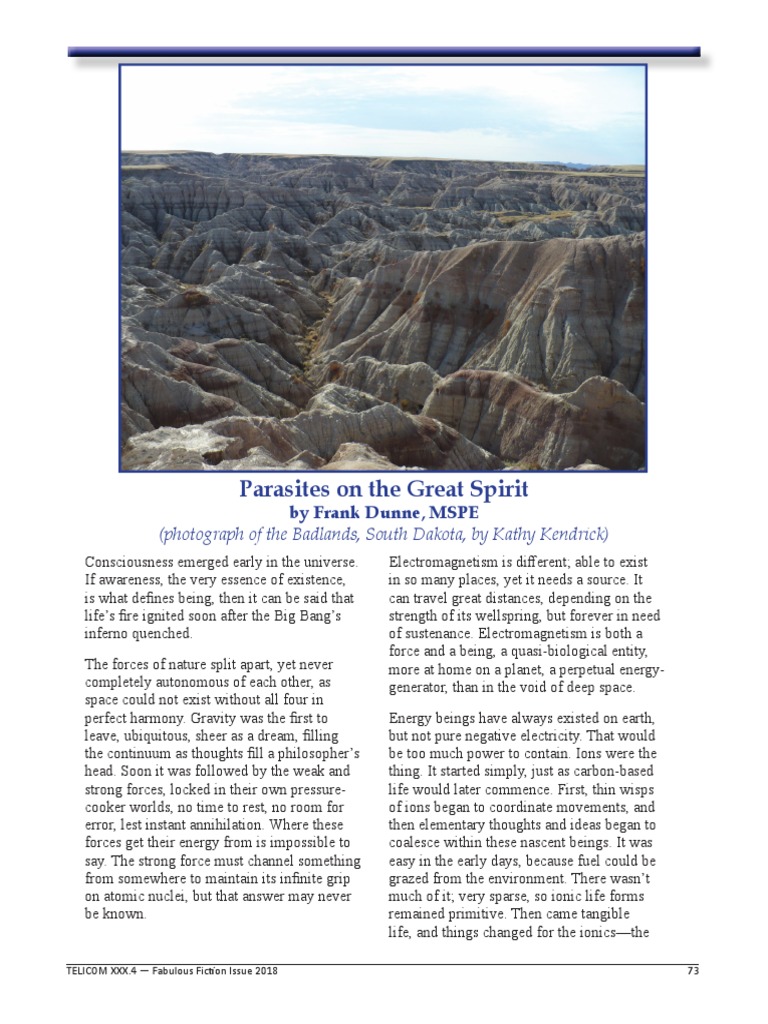 4 Frank Dunne Parasites On The Great Spirit | PDF | Force