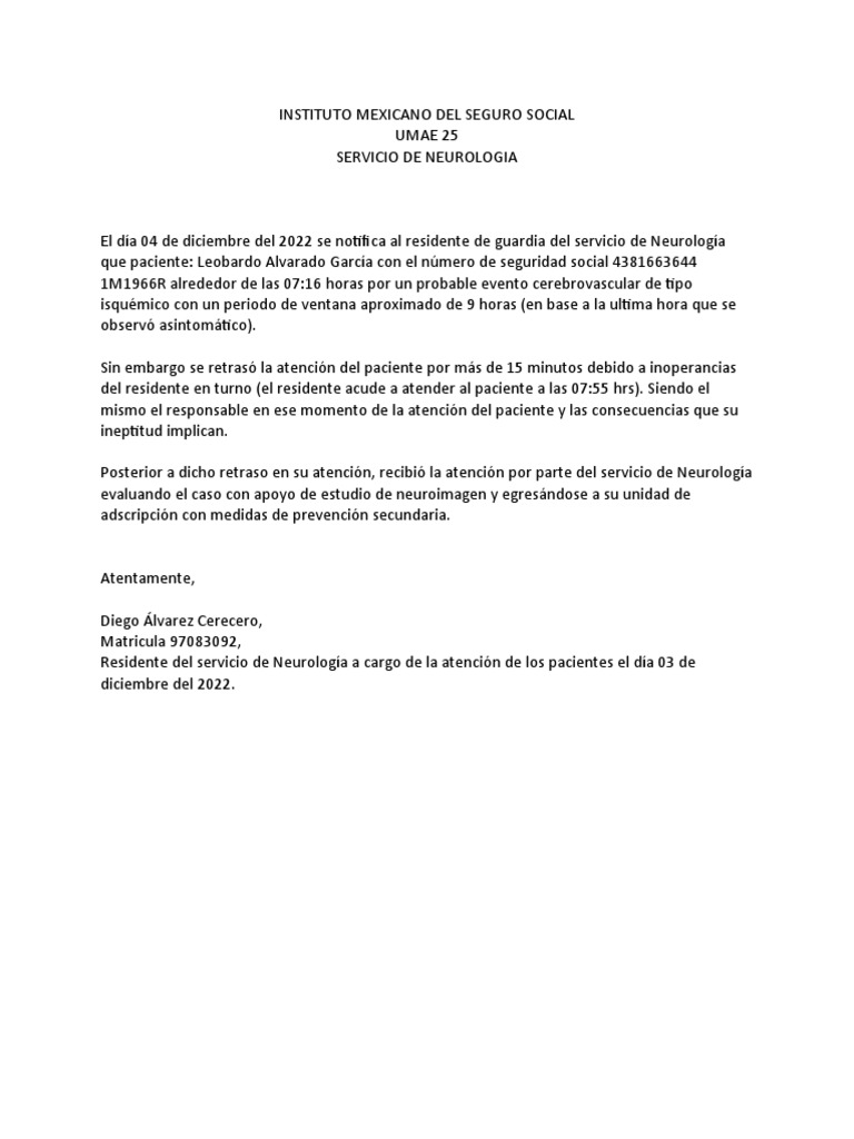 Carta de Disculpas | PDF