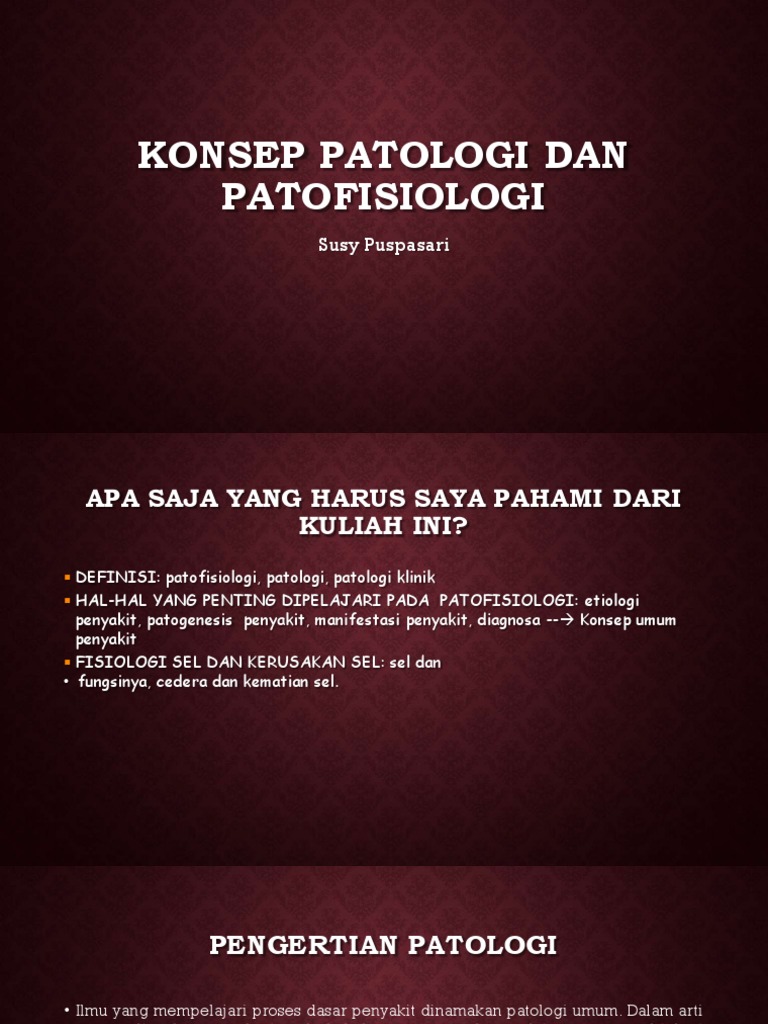 Konsep Patologi Dan Patofisiologi | PDF