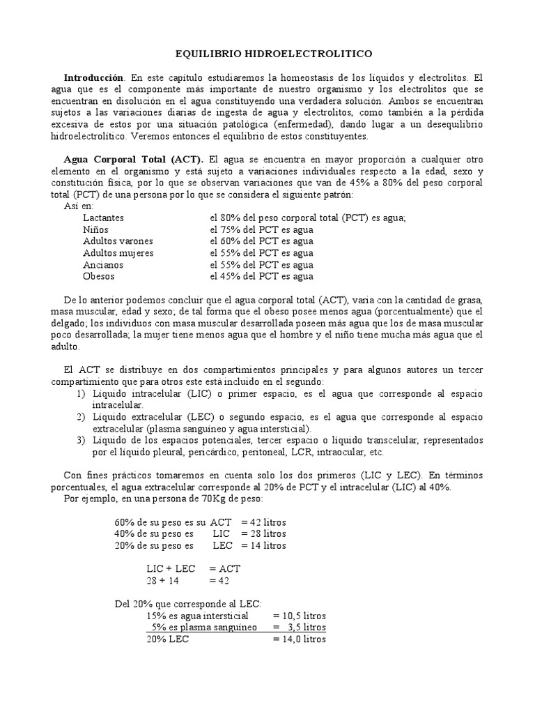 Rep Agua y Elect-F1-MED-ODT-FK | PDF | Electrólito | Deshidración