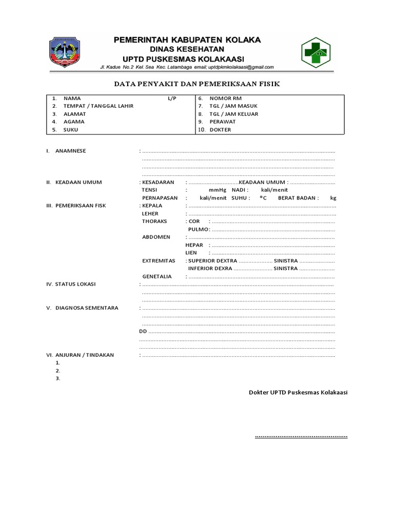 Pengkajian Rawat Inap | PDF