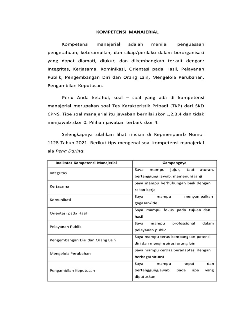 Soal Manajerial 2023 | PDF
