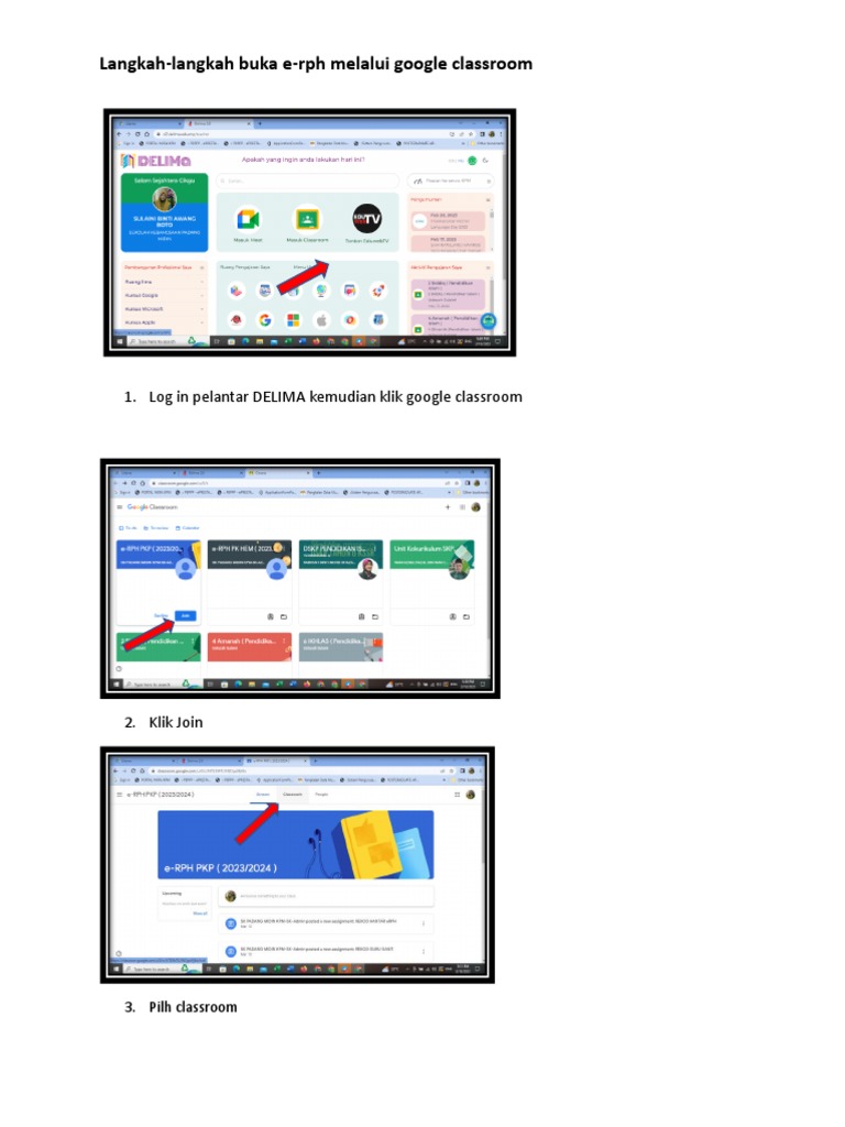 Langkah2 Buka Erph Melalui Delima. | PDF