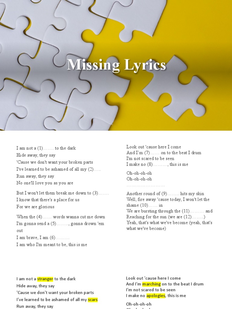 Missing Lyrics Analysis | PDF