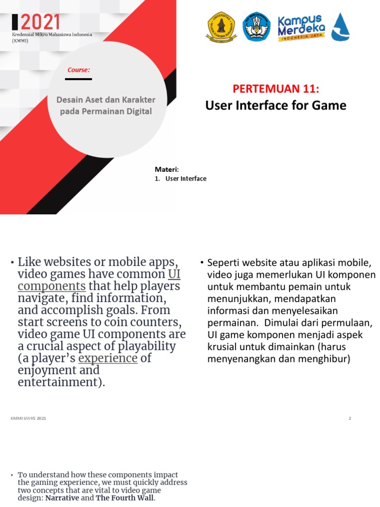 Desain Aset Dan Karakter 11 - UI For Game | PDF | User Interface ...