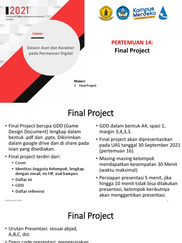 Desain Aset Dan Karakter 14 - Final Project | PDF | Seni