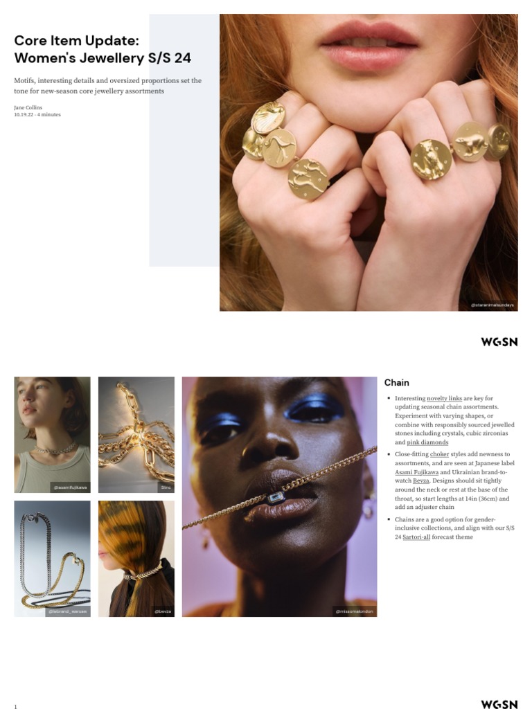 Core Item Update Women S Jewellery S S 24 en PDF | PDF | Jewellery ...