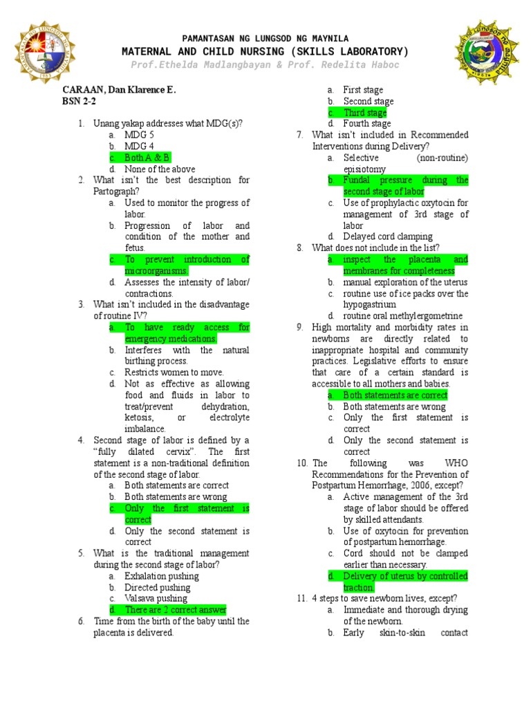 MCN Reviewer | PDF | Childbirth | Pregnancy