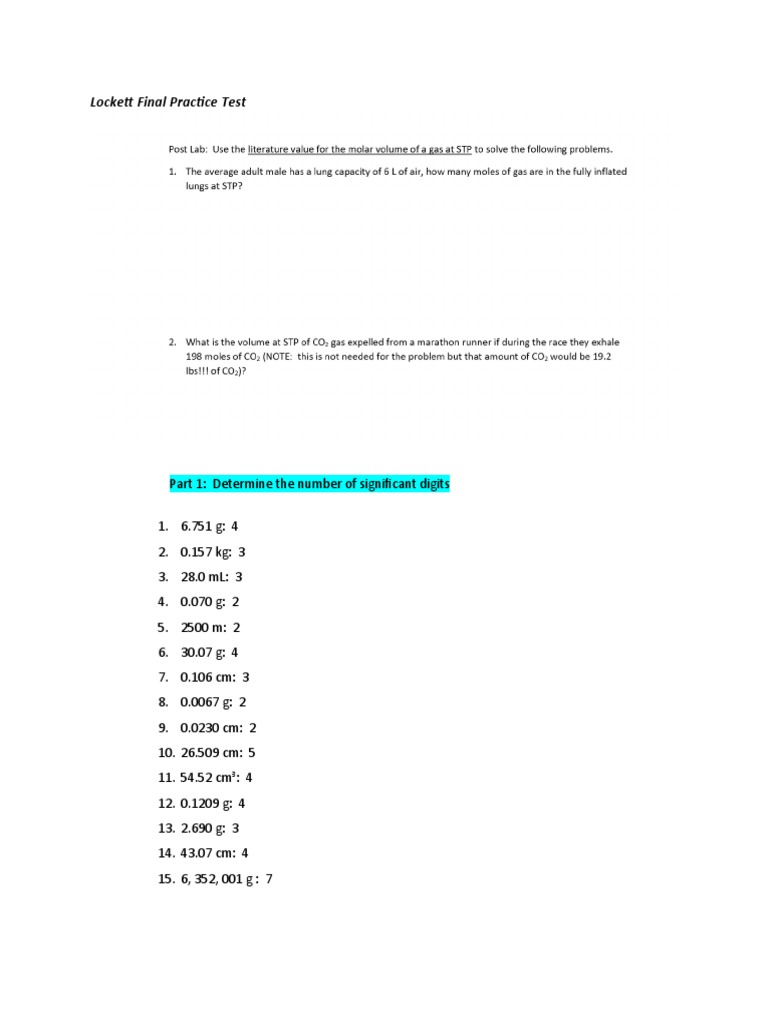 Lockett Final Practice Test 1 | PDF | Atomic Nucleus | Proton
