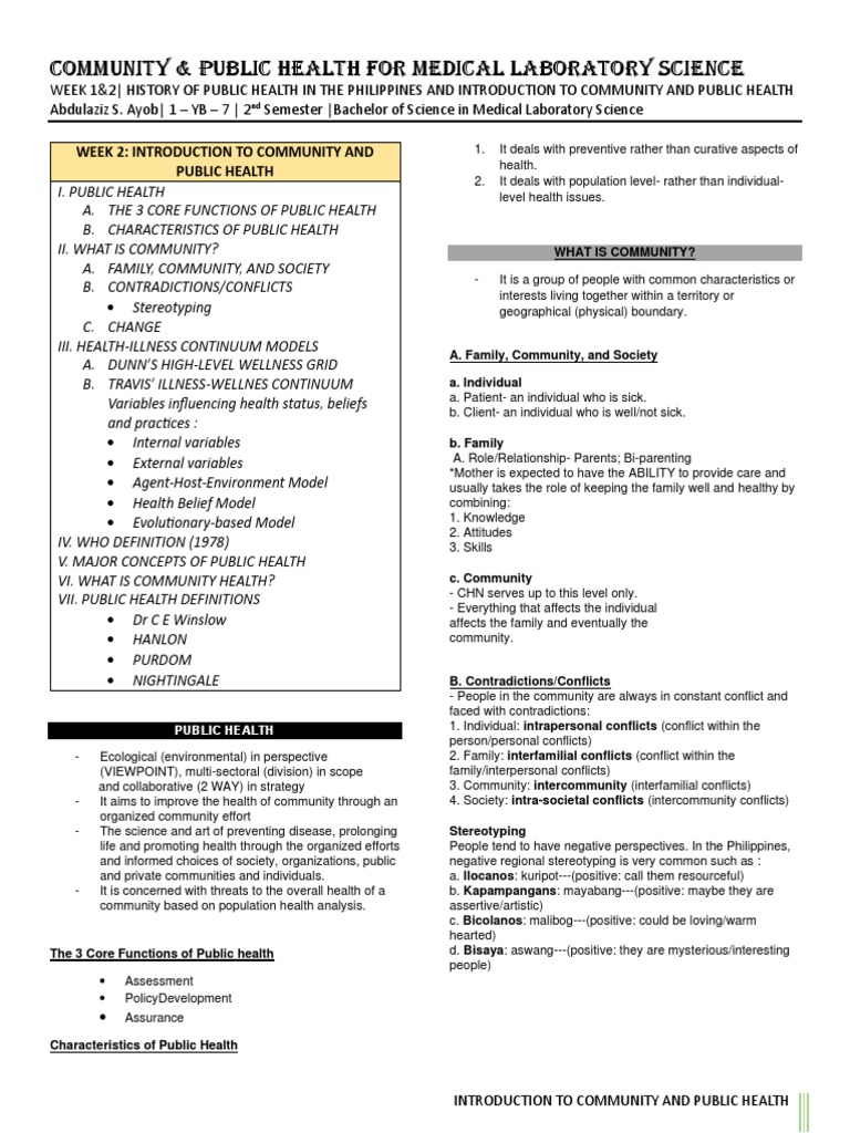 Week 1&2-CPHM PDF | PDF | Preventive Healthcare | Public Health