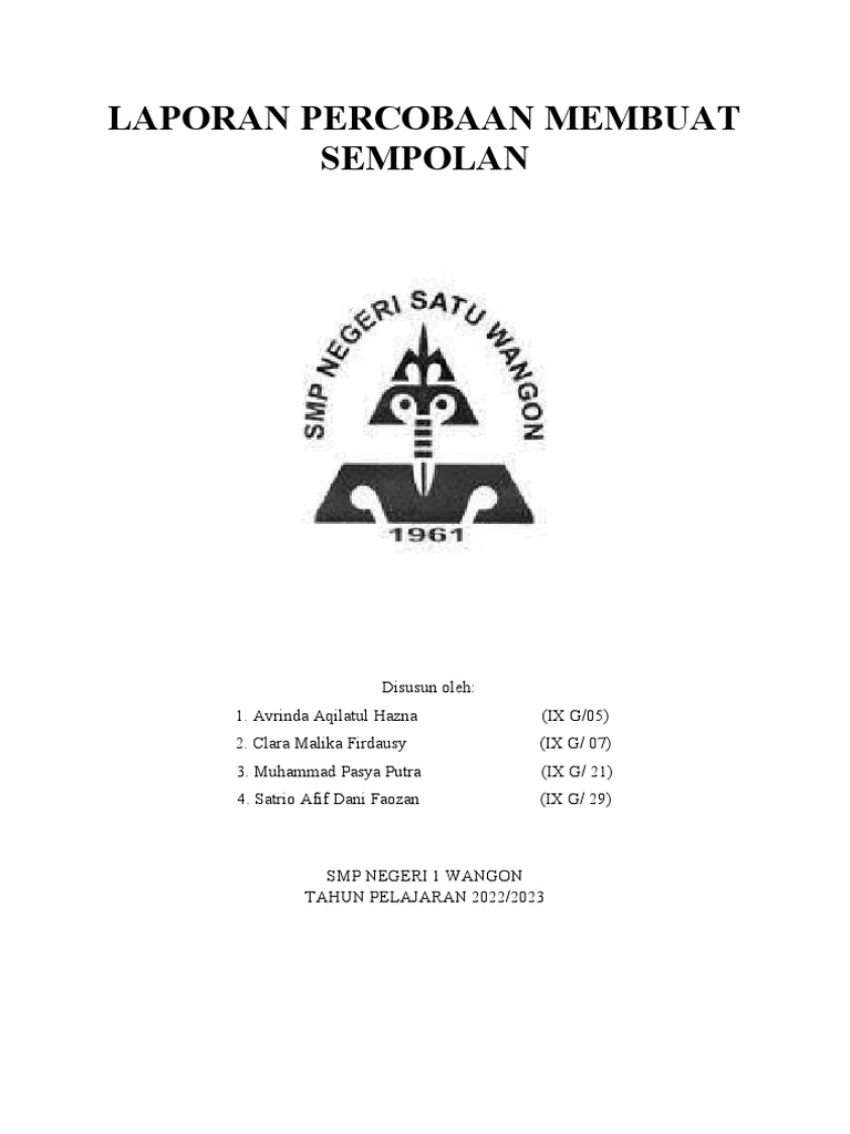 Teks Laporan Percobaan | PDF