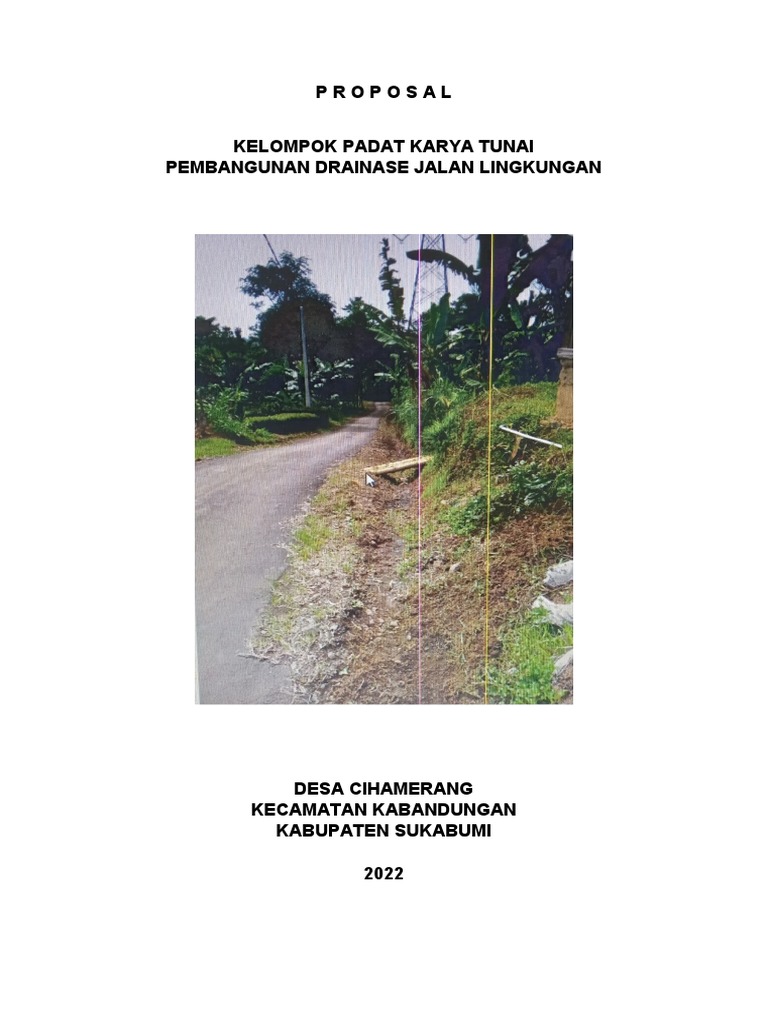 Proposal Drainase Jalan | PDF