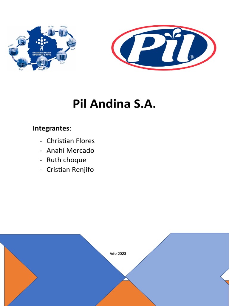 Pil Andina S.A.: Historia y Productos Lácteos | PDF | Leche | Precios