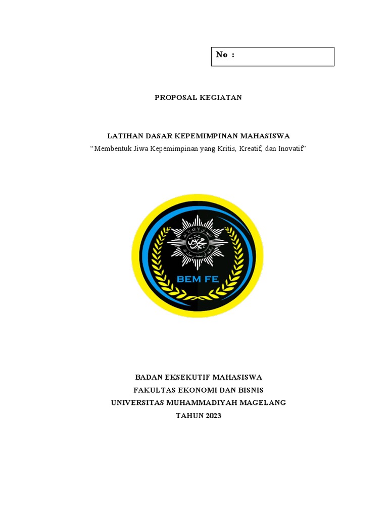 Proposal LDKM Bem Feb 2023 | PDF | Karier & Perkembangan