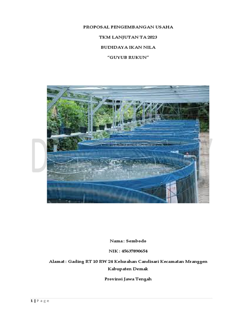 Contoh Proposal Perikanan & Kelautan 2023 | PDF