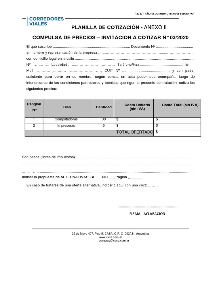 Compulsa de Precios 2020 | PDF | Finanzas y dinero