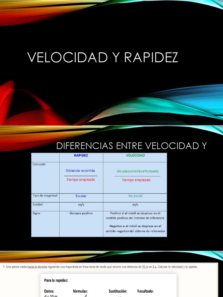 Ejemplos de Velocidad y Rapidez | PDF