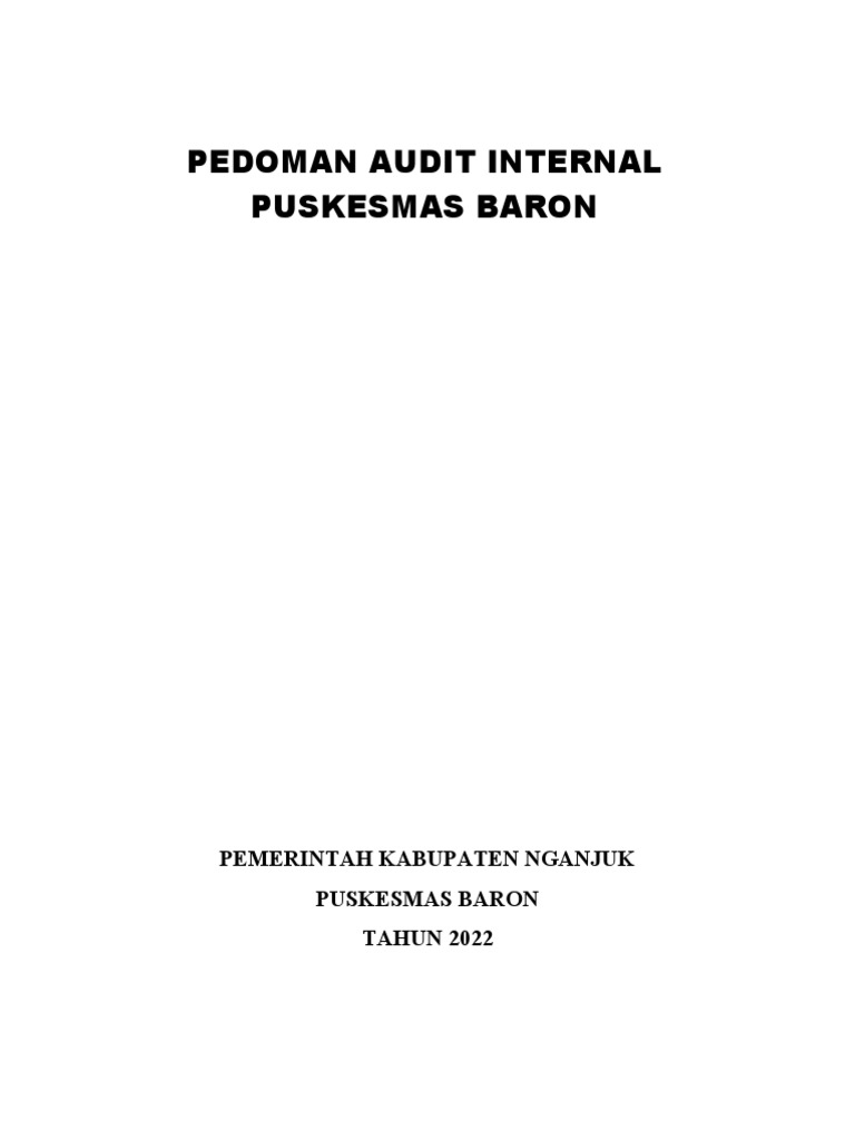 Pedoman Audit Internal Puskesmas 2022 | PDF | Bisnis | Pengelolaan Keuangan & Uang