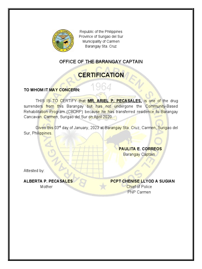 Pwuds Certification | Download Free PDF | Government | Crimes