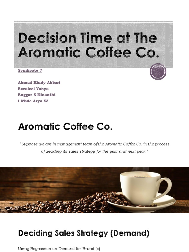 Coffee Demand Analysis and Pricing Strategy | PDF | Elasticity ...