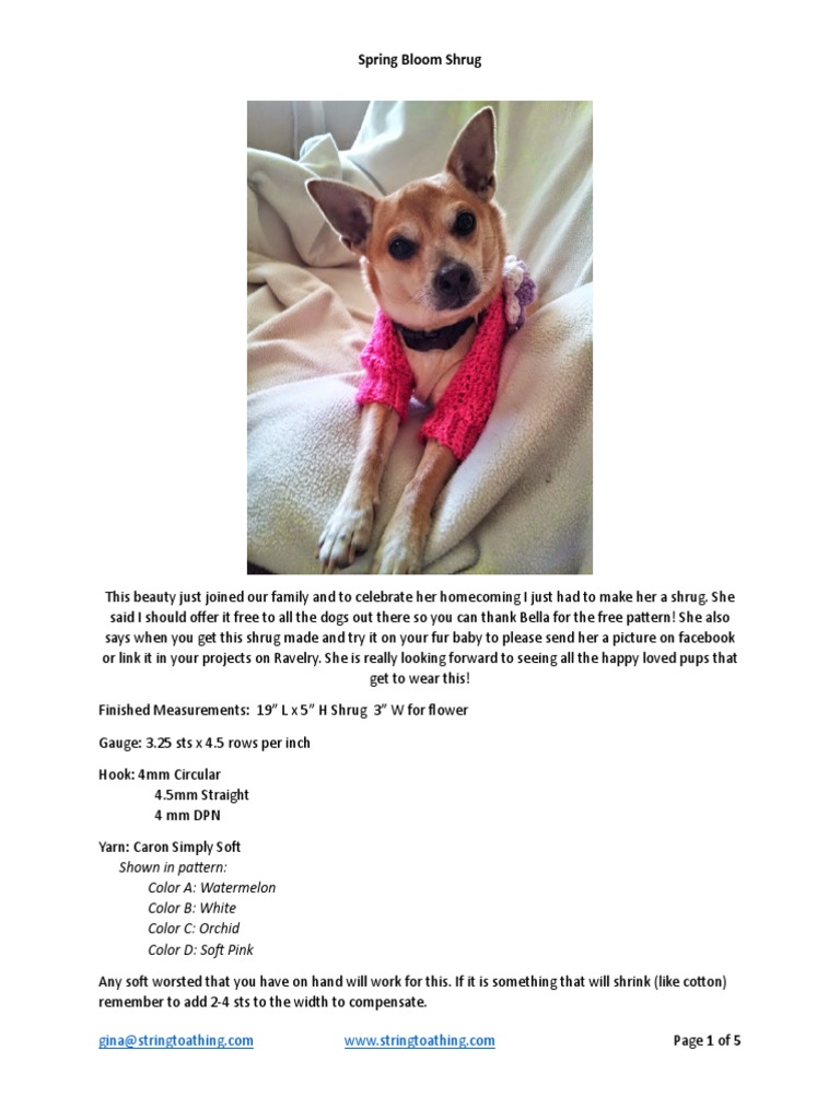 Spring Bloom Shrug | PDF | Yarn | Textile Arts