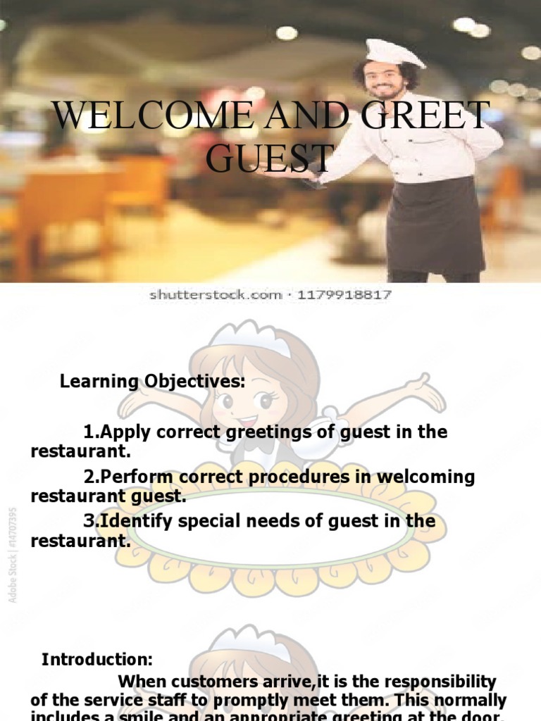 Welcome and Greet Guest | PDF | Restaurants