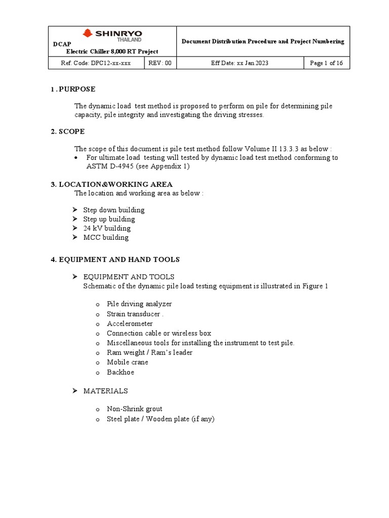 Pile Dynamic Load Test Method | PDF | Deep Foundation | Physical Sciences