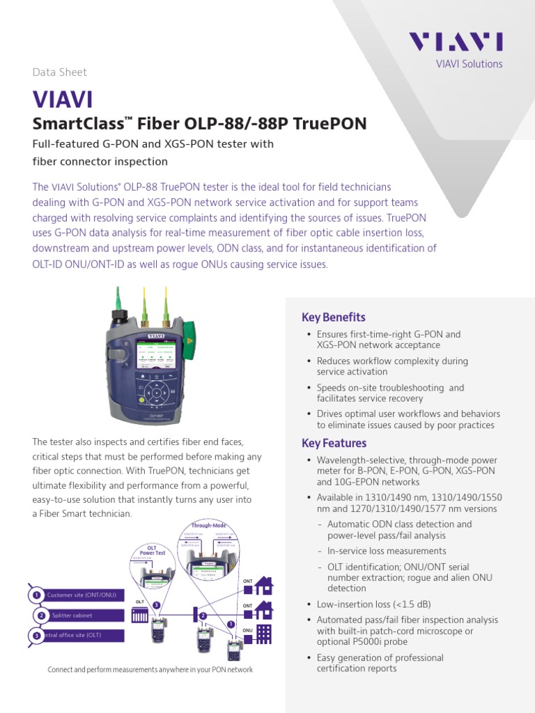 Smartclass-Fiber-Olp-88-88p-Truepon-Data-Sheets-En 2020 PDF | PDF | Manufactured Goods ...