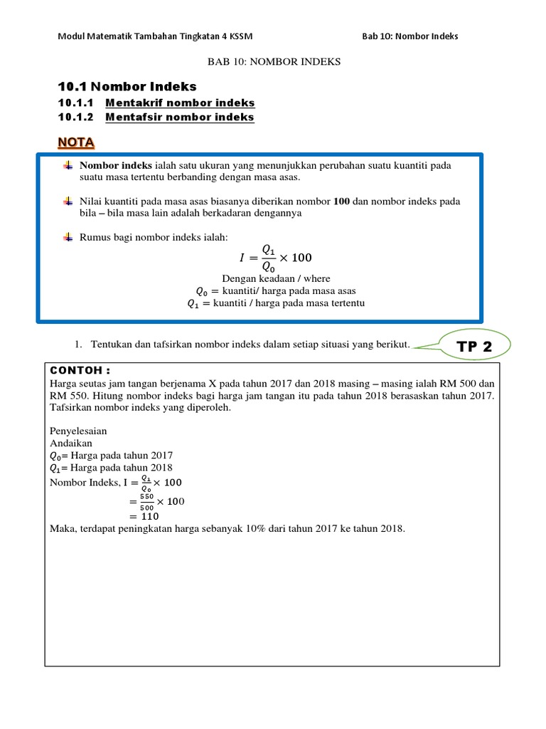Nombor Indeks | PDF