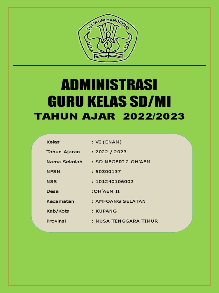 Buku Administrasi Guru Kelas | PDF