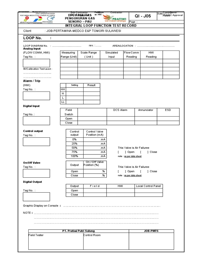 Loop Test Sheet | PDF | Systems Science | Electronics
