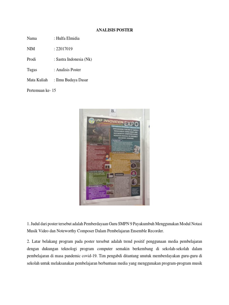 Hulfa Elmidia - Tugas Poster Expo Ilmu Budaya Dasar | PDF | Seni