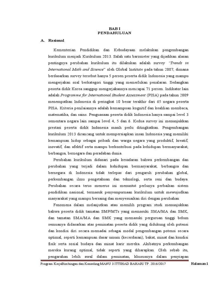 Program Kerja BK | PDF | Karier & Perkembangan | Pengembangan Diri