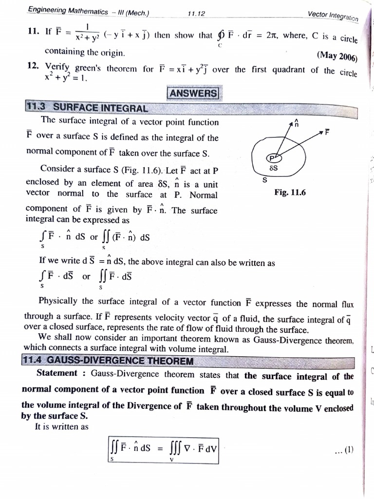 Gauss Divergence Theorem PDF | PDF | Mathematical Analysis | Calculus
