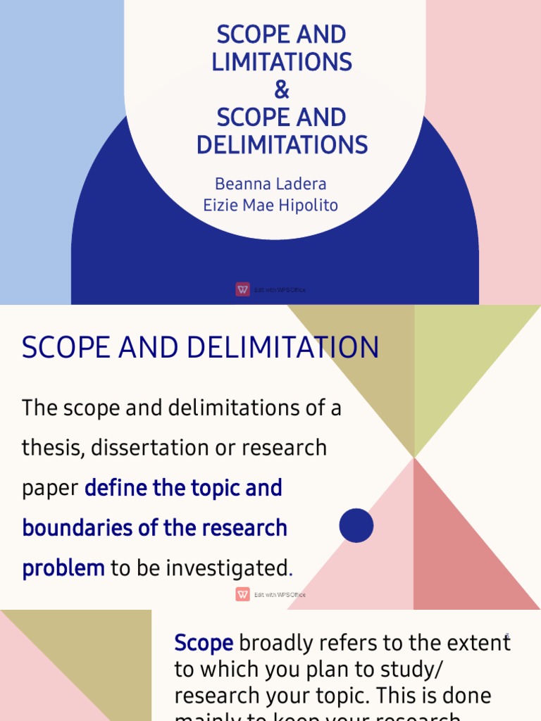 Scope | PDF | Validity (Statistics) | Methodology