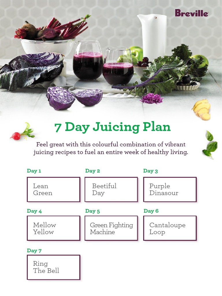 7 Day Juicing Plan | PDF | Carrot | Juice