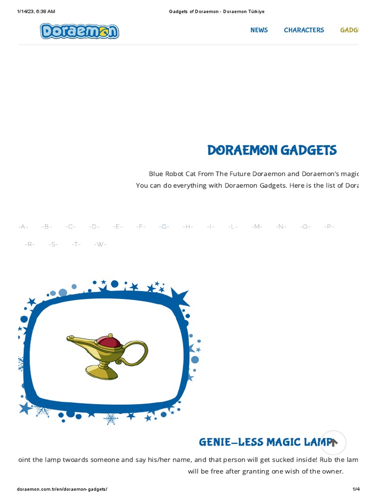 Gadgets of Doraemon 2 | PDF