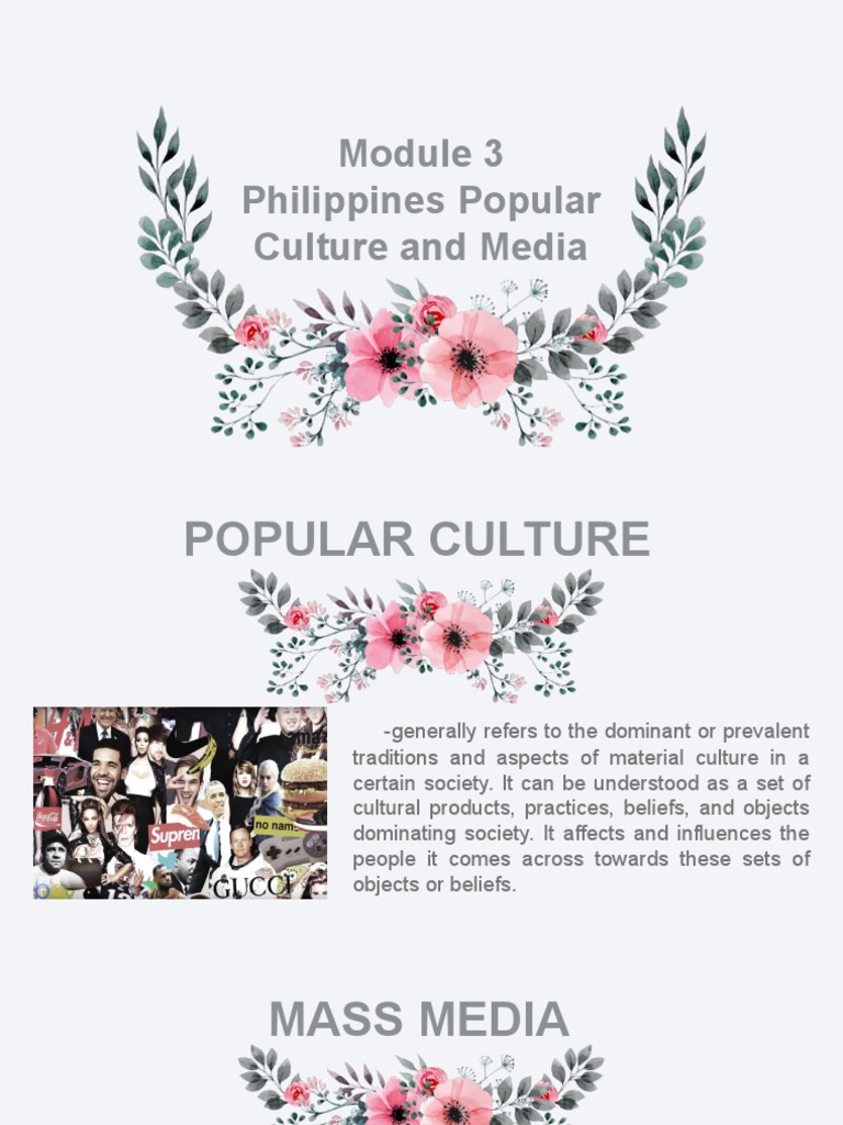 Pop Culture M3 | PDF | Mass Media | Information Age