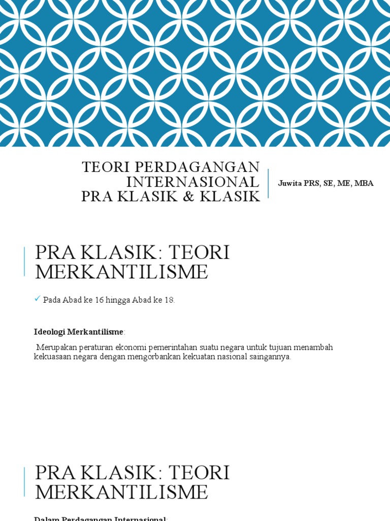 Teori Pra Klasik Klasik Pdf