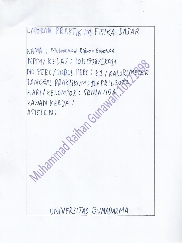 Muhammad Raihan Gunawan - Modul K1 | PDF