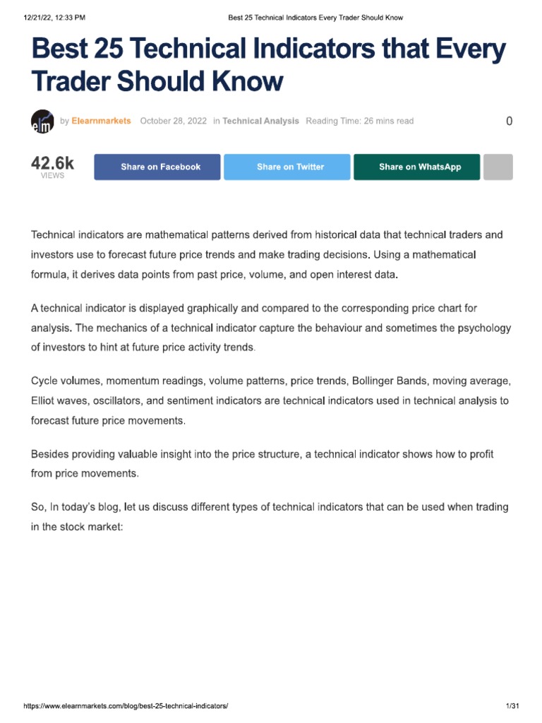 Trendline Indicators | PDF